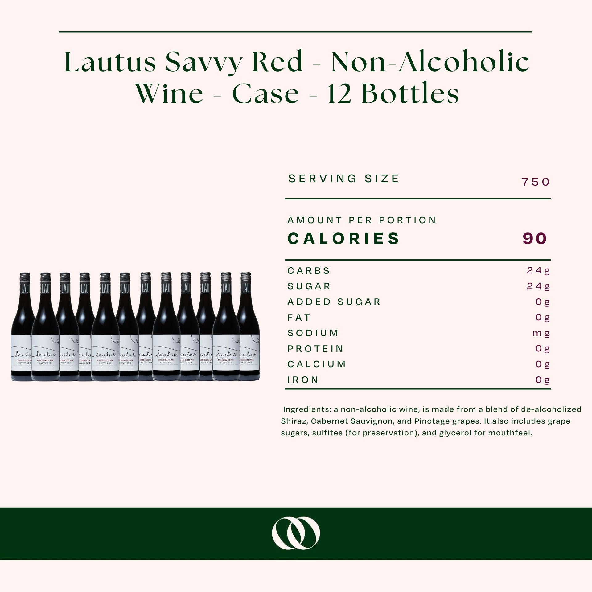 Lautus Savvy Red - Non-Alcoholic Wine - Case - 12 Bottles – Boisson