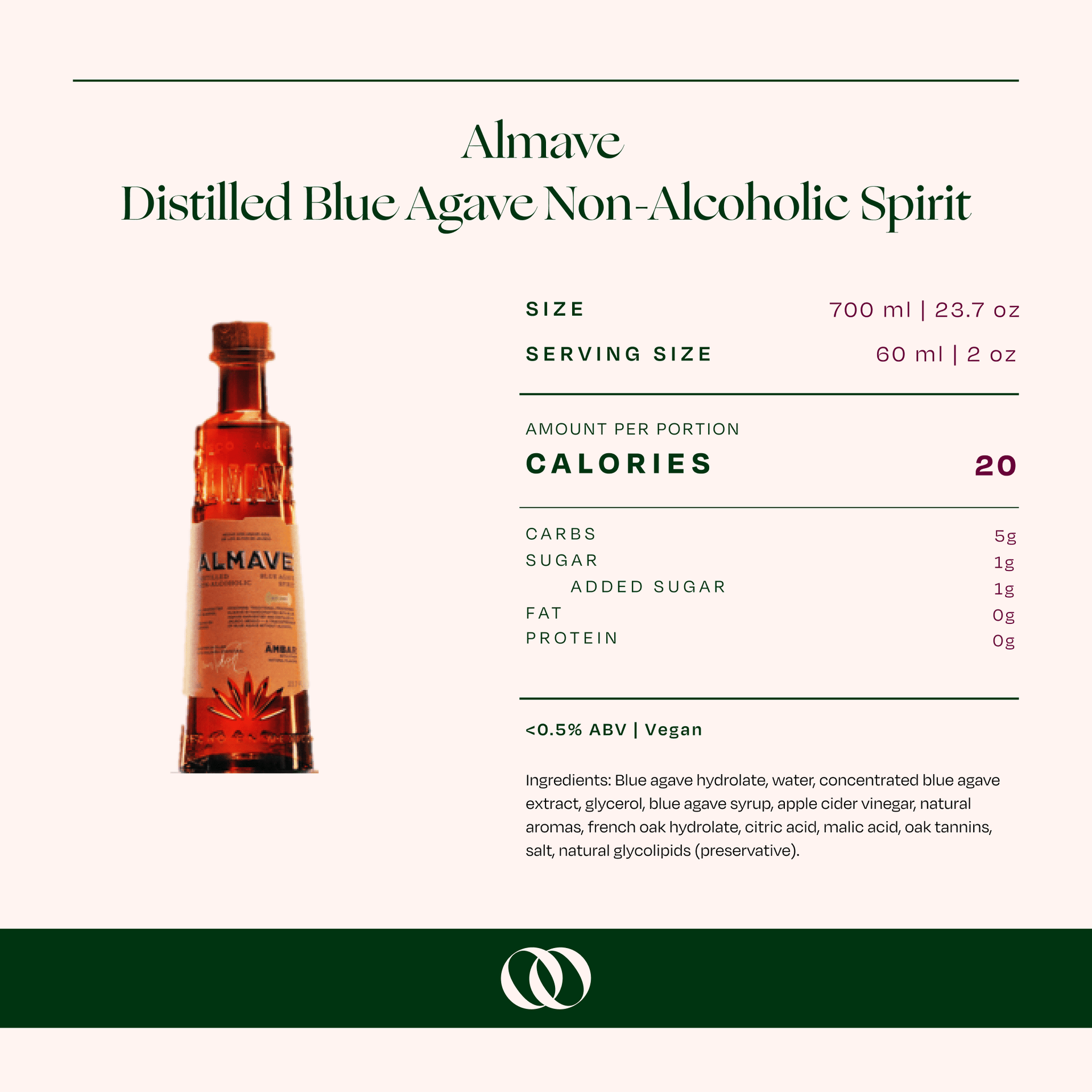 Almave Distilled Ambar Non-Alcoholic Blue Agave Spirit – Boisson