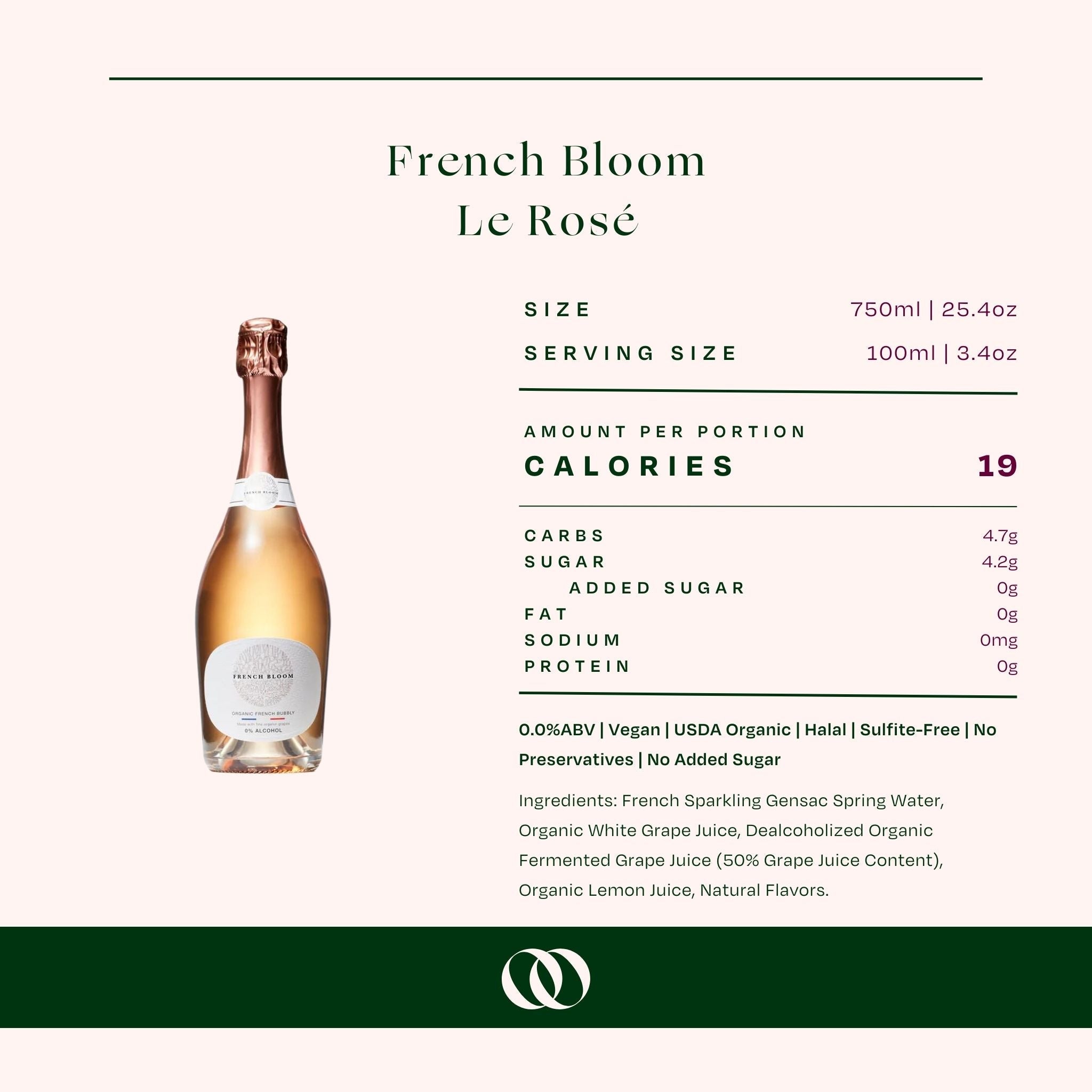 French Bloom Le Rosé | Non-Alcoholic Sparkling Wine | Boisson